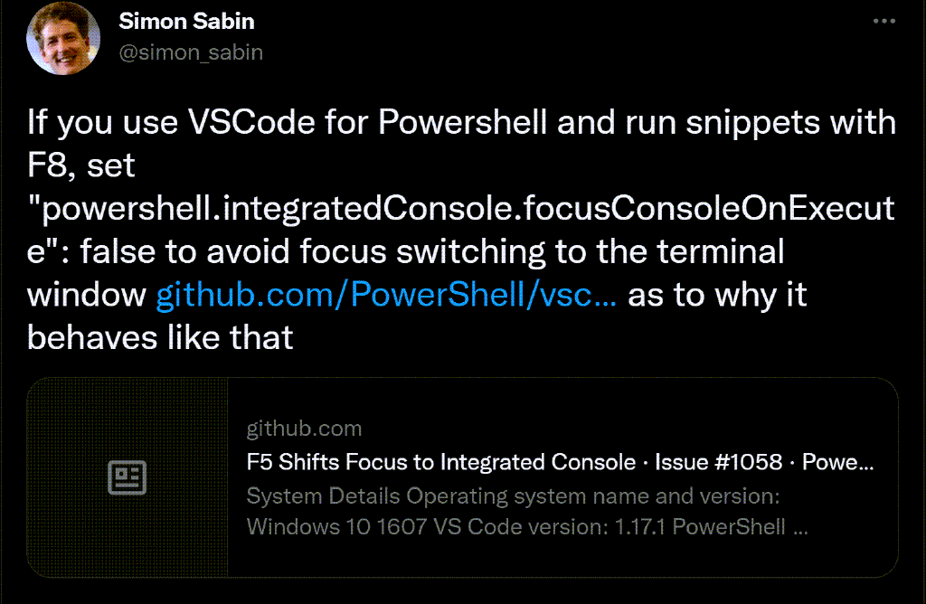 Changing focus on code execution in VSCode